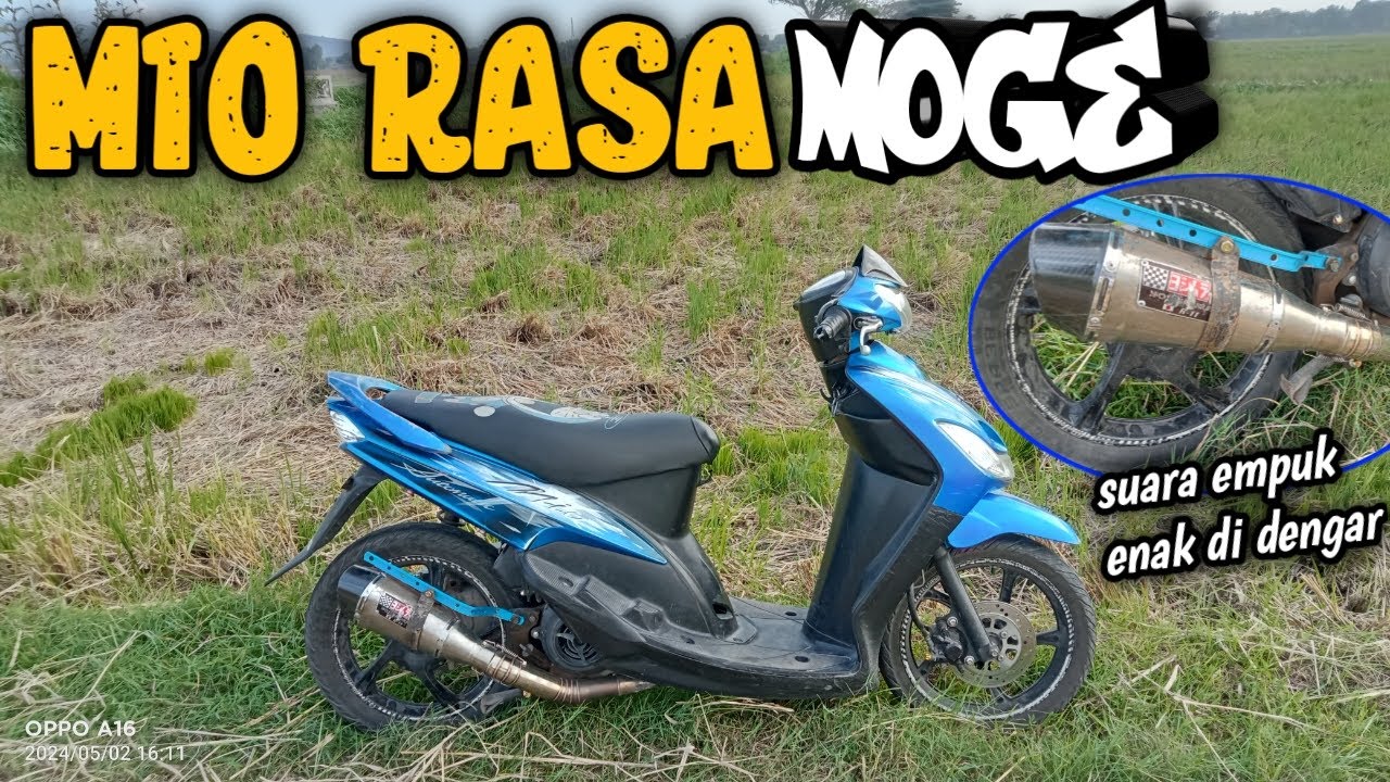REVIEW KENALPOT MODEL MOGE DI PASANG KE MIO - YouTube