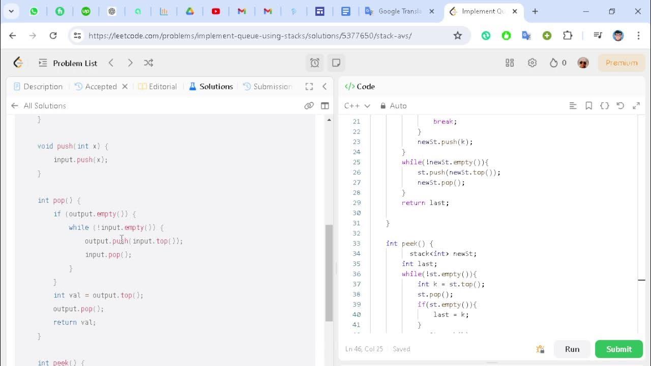 Implement Queue Using Stacks Youtube