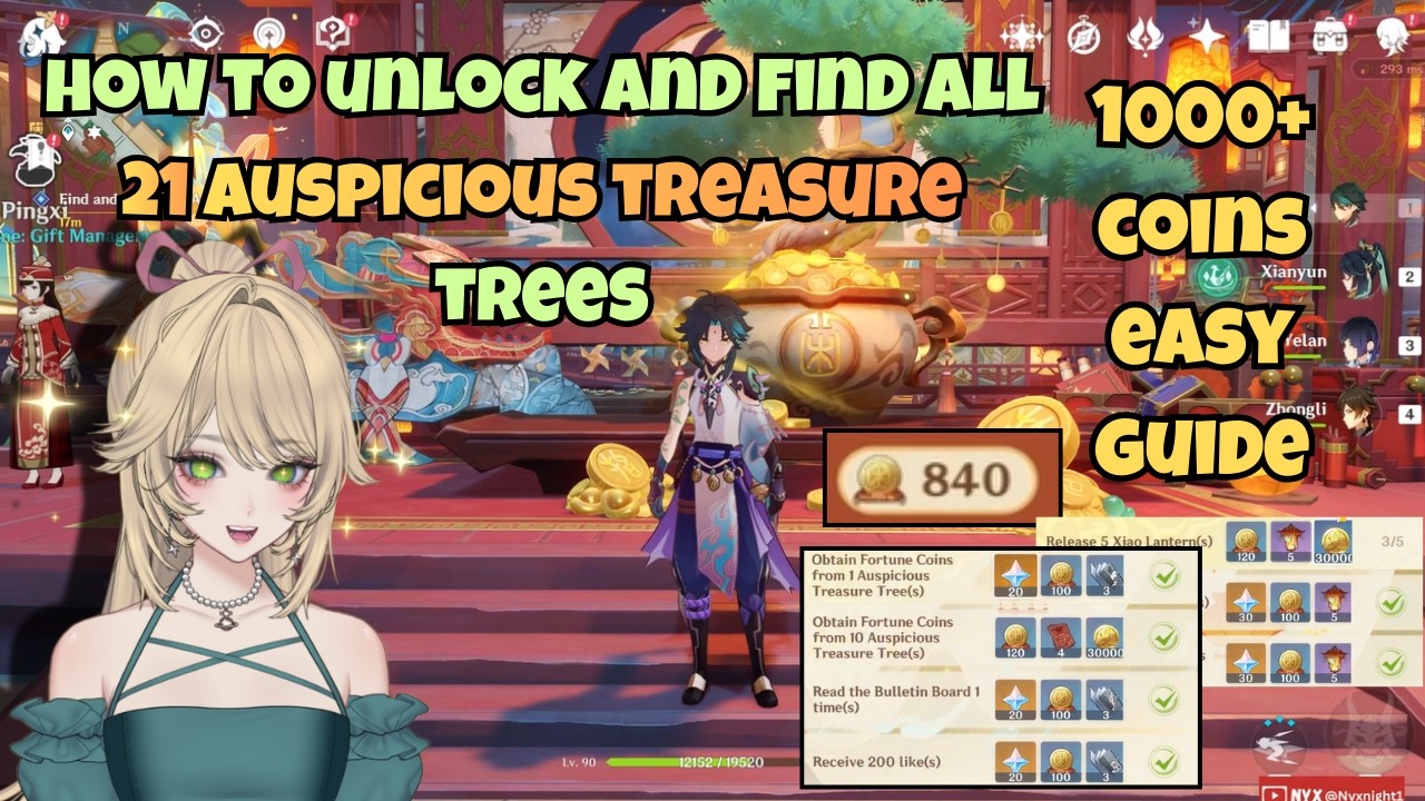 How To Unlock And Find All 21 Auspicious Treasure Trees Easy Guide ...