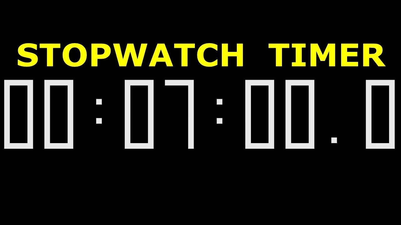 #025 Stopwatch digital timer 7 minutes counter 720p - YouTube