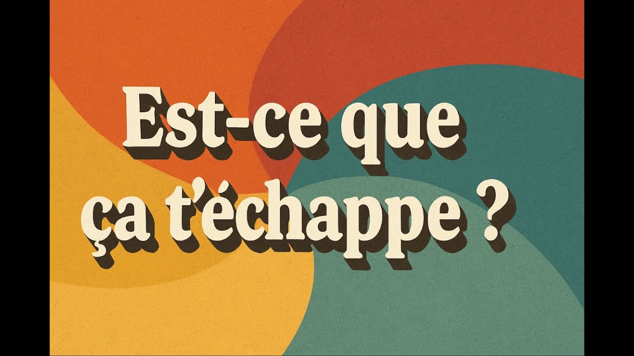 Est-ce que ça t’échappe - Music RT Studio - YouTube