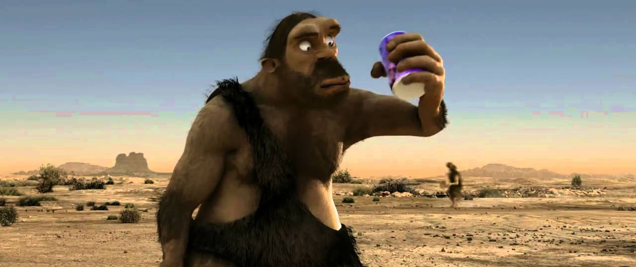 T-REX vs cavemen - drink milk - YouTube
