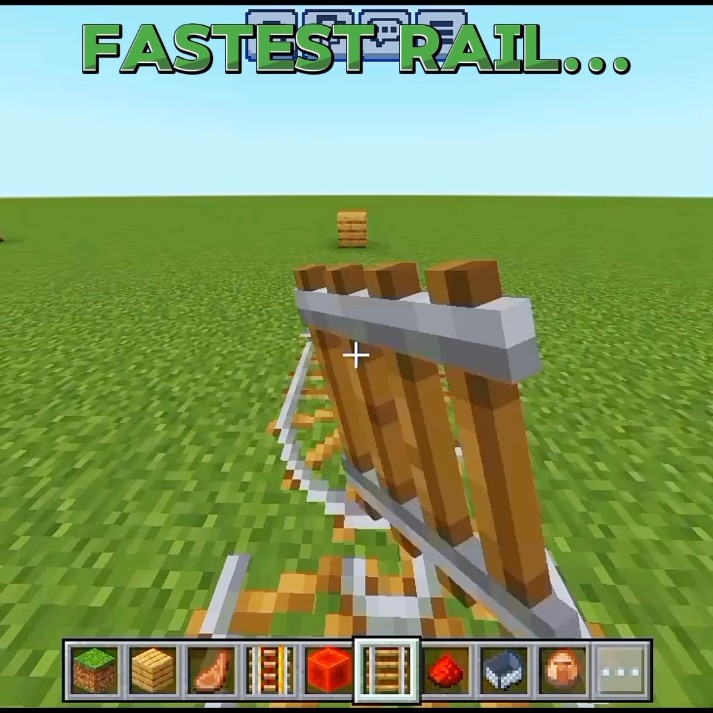 Minecraft Fastest Rail #minecraft #shorts - YouTube