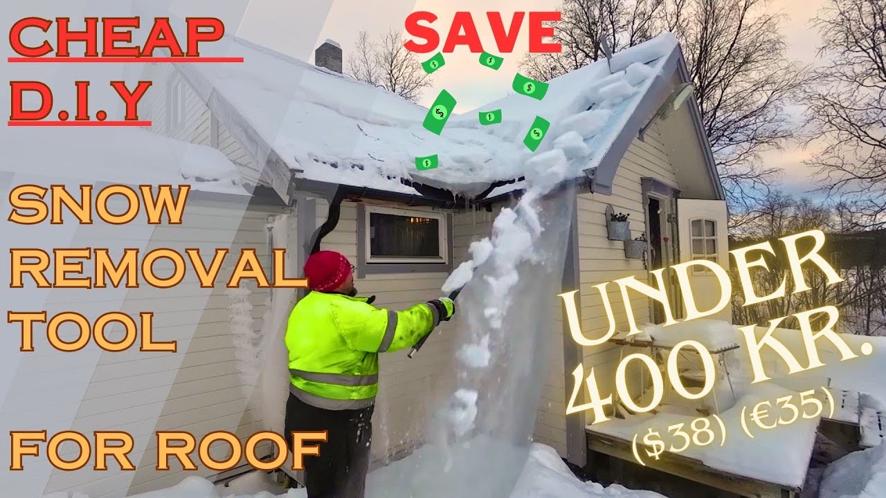 Make your own snow removal tool for roof, CHEAP! - YouTube