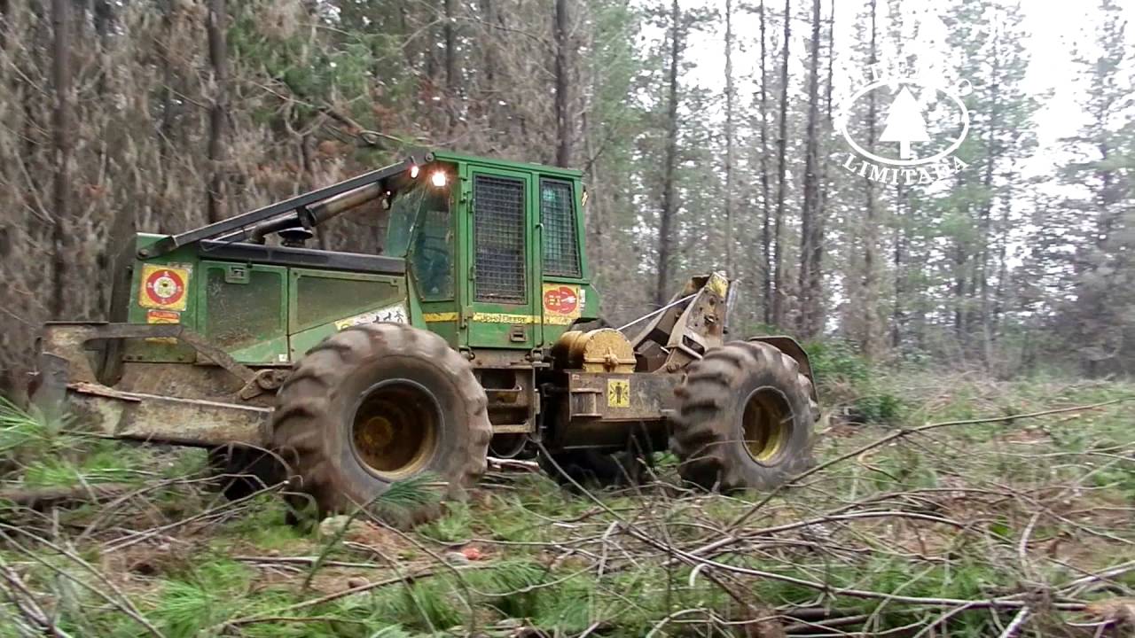 Cosecha Forestal - Extracción de la madera con Winch Skidder - YouTube