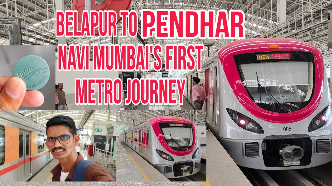 Navi Mumbai's First Metro Journey From Belapur To Pendhar Metro Station ...