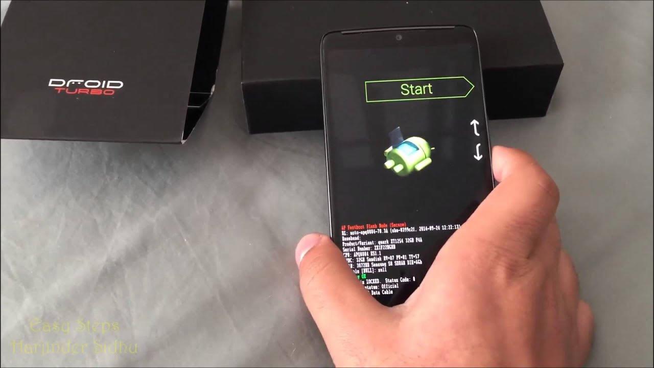 How to put Droid TURBO in AP Fastboot Flash Mode | Fastboot Flash Mode - YouTube