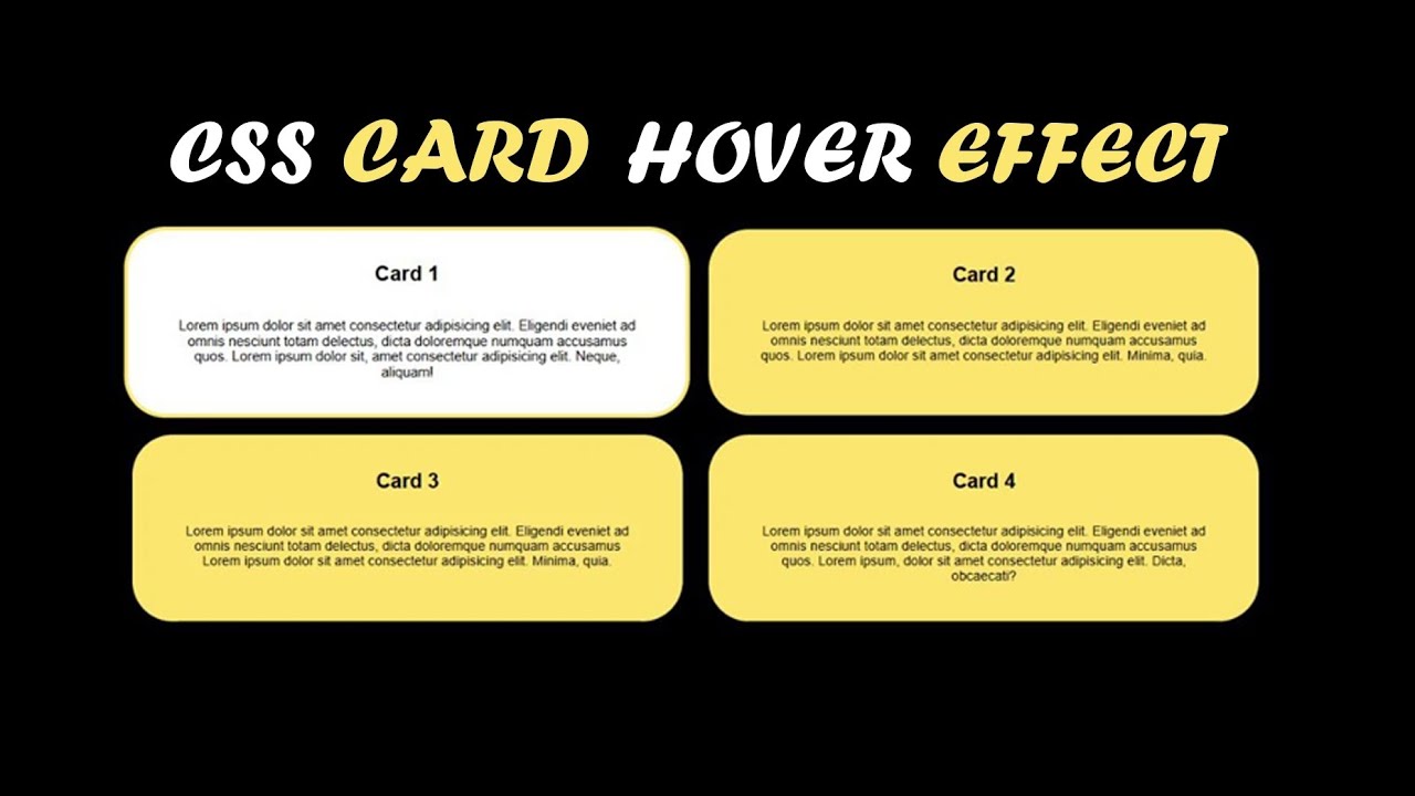 Create Amazing CSS Card Hover Effects (Tutorial) - YouTube