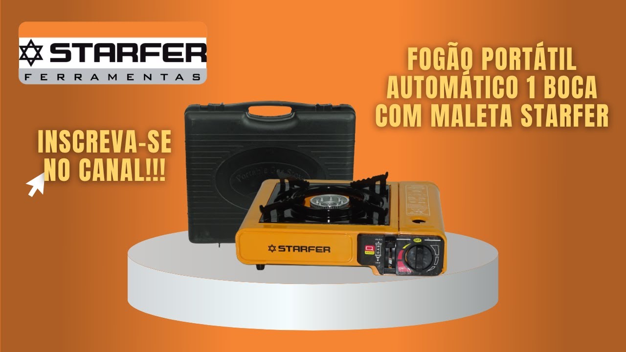 FOGÃO PORTÁTIL AUTOMÁTICO COM MALETA - STARFER - YouTube
