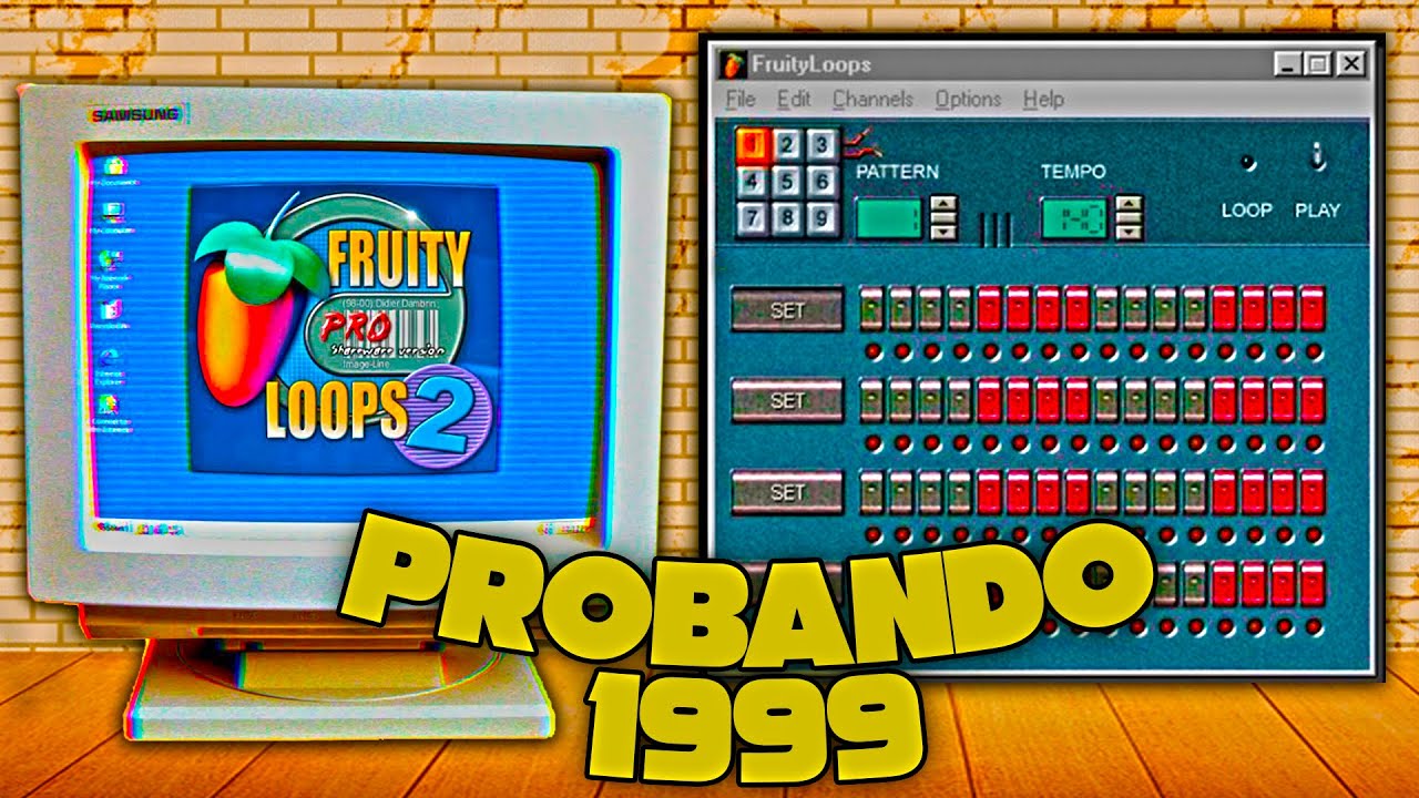 👎 PROBANDO EL PRIMER FL STUDIO DE 1999 || ME SALIO CUALQUIER COSA - YouTube
