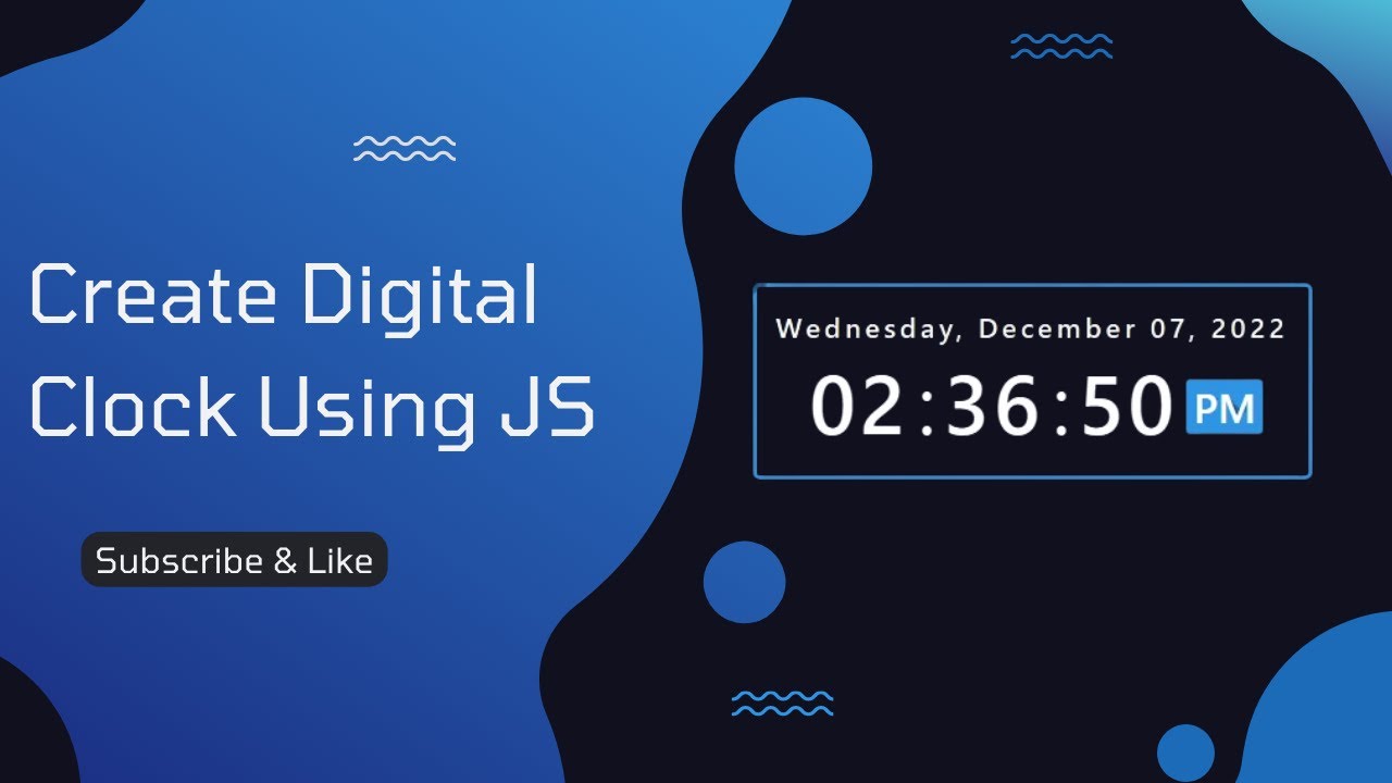 Create Digital Clock Using Html Css Javascript With Source Code 9756