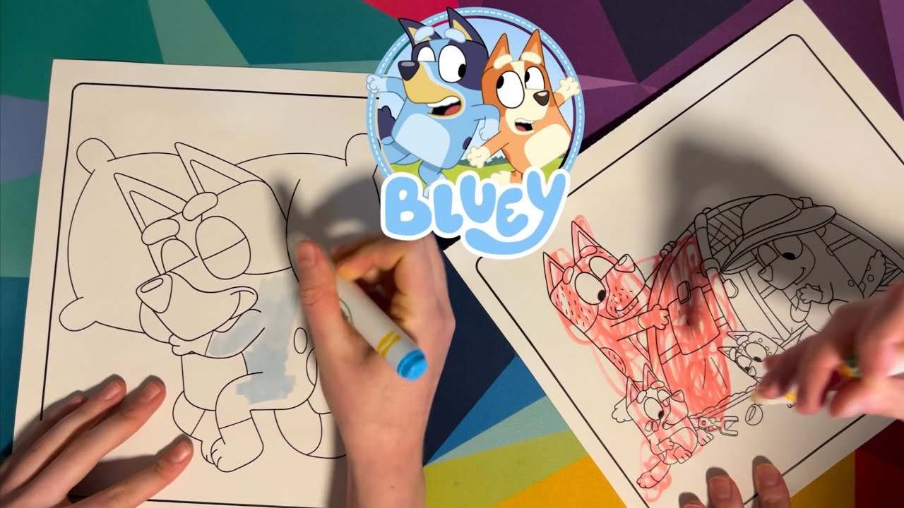 💙🩵 Bluey Mess Free Coloring Pages! 🩵💙 - YouTube