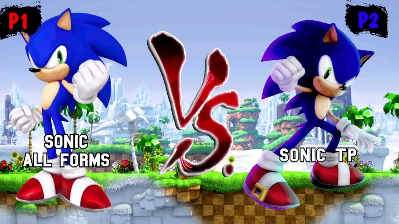 Sonic all forms VS Sonic TP I Sonic Battle JUS MUGEN v3 - YouTube