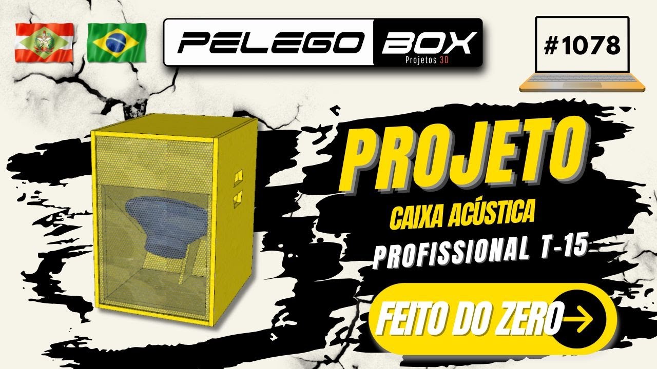 #1078 CAIXA T-15 SOM PROFISSIONAL EROS E-315LC PELEGO BOX PROJETOS 3D ...