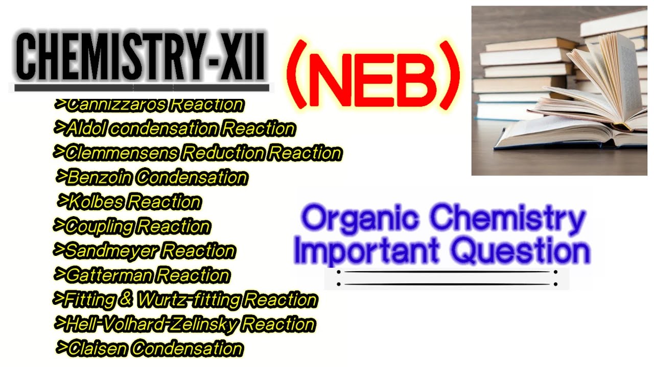 Organic Chemistry Important Reactions "Grade 12" - YouTube