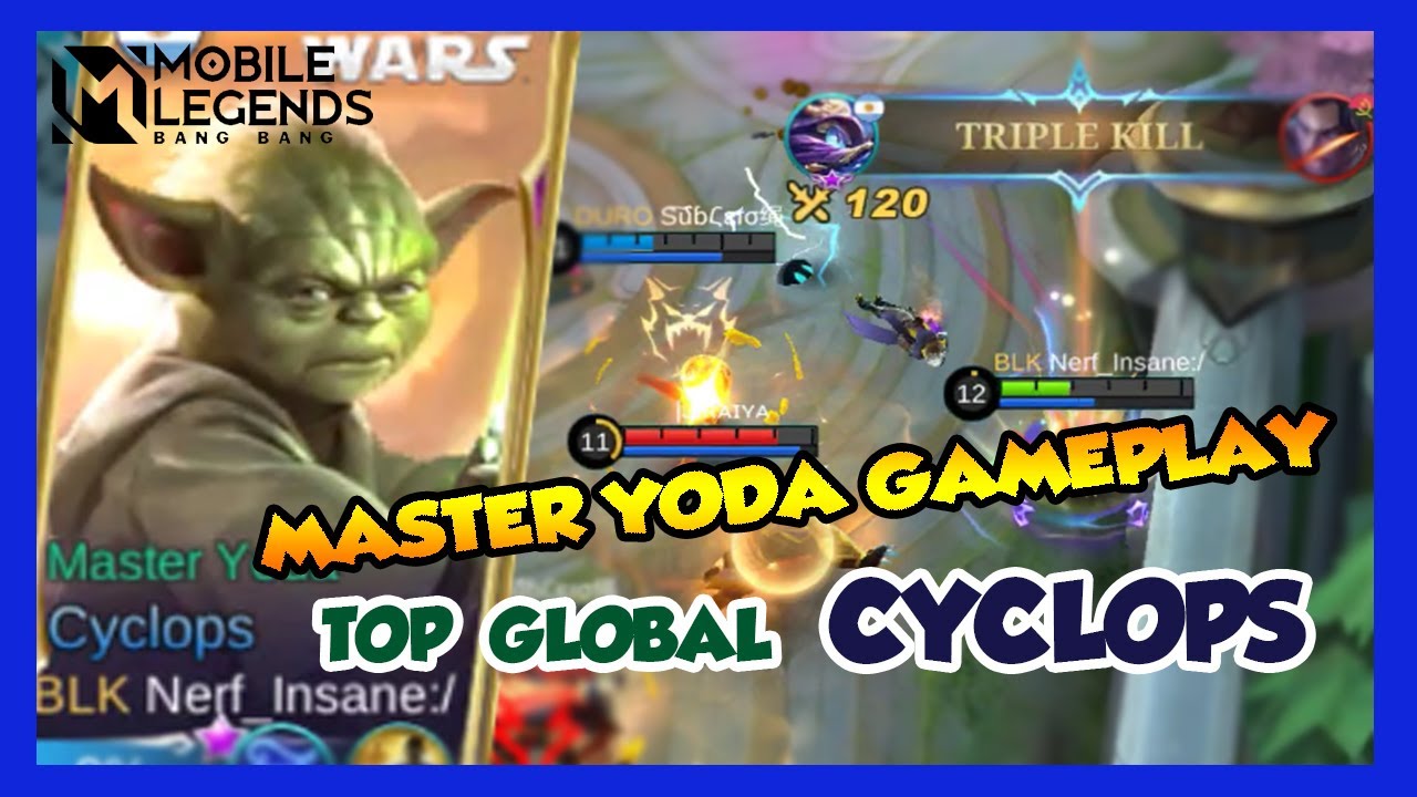 Mobile Legends- New Build Top Global Cyclops 2022!! Master Yoda Skin Gameplay || Happy-Gaming ...