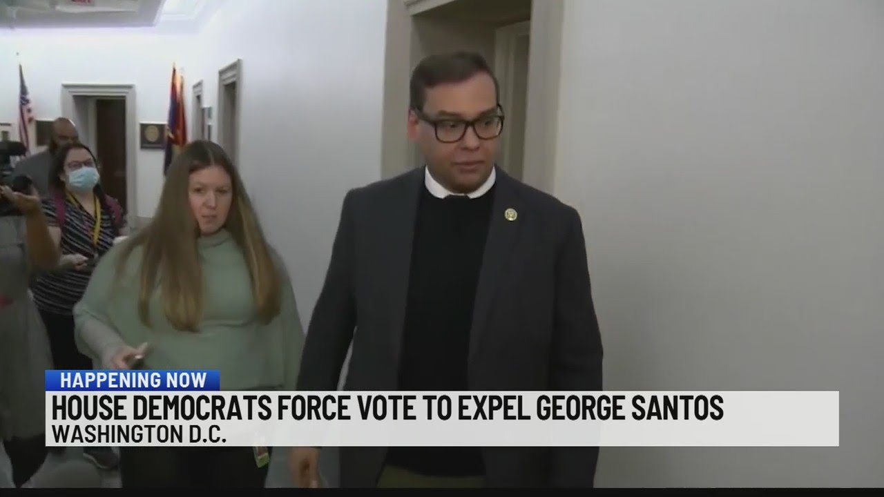 House Democrats force vote to expel George Santos - YouTube