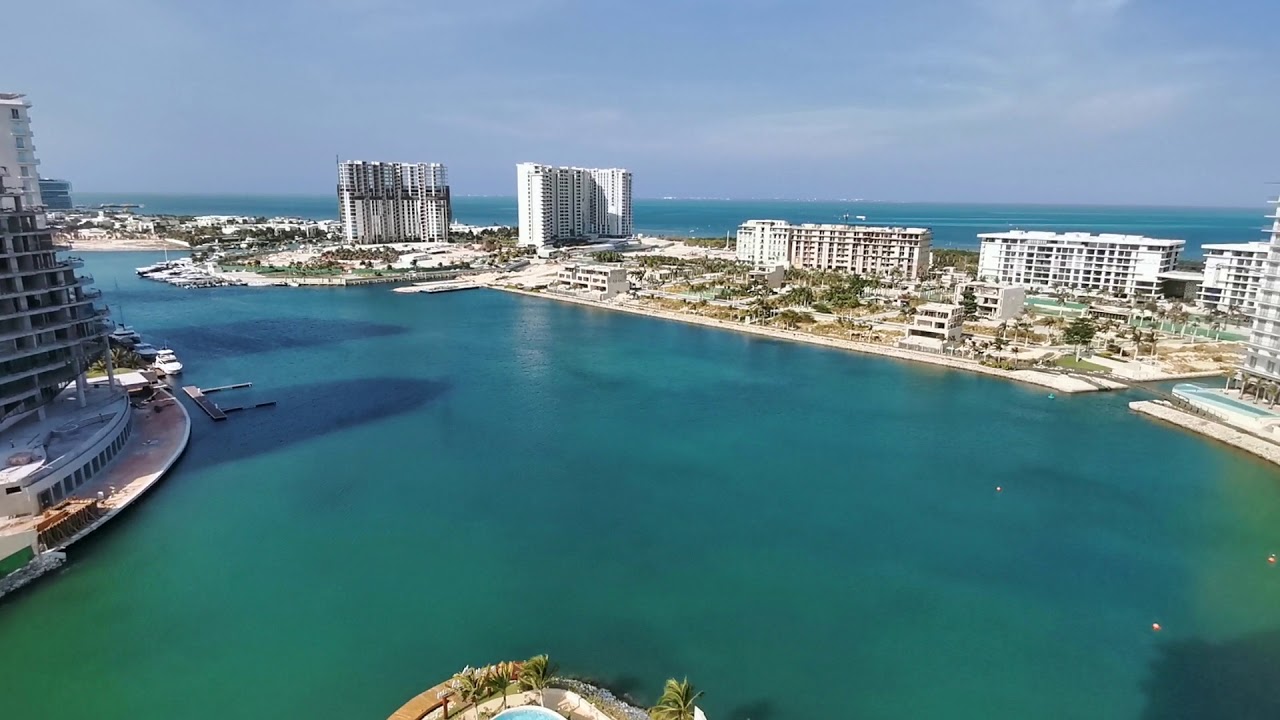 Marina Condos Puerto Cancún Departamento en Renta - YouTube