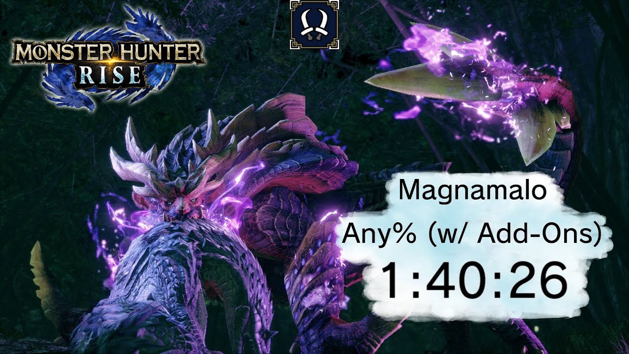 MHR (Switch) | Magnamalo Any% (w/ Add-Ons) [PB 1:40:25.490] - YouTube