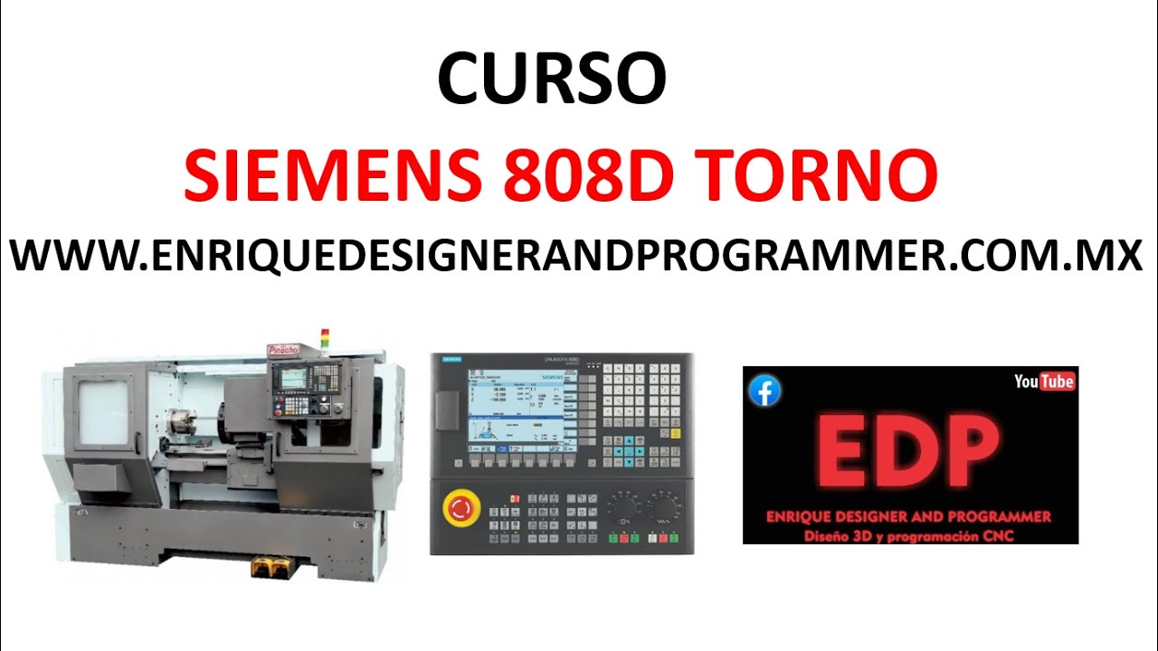 Cómo encender control Sinumerik 808D de siemens Torno - YouTube