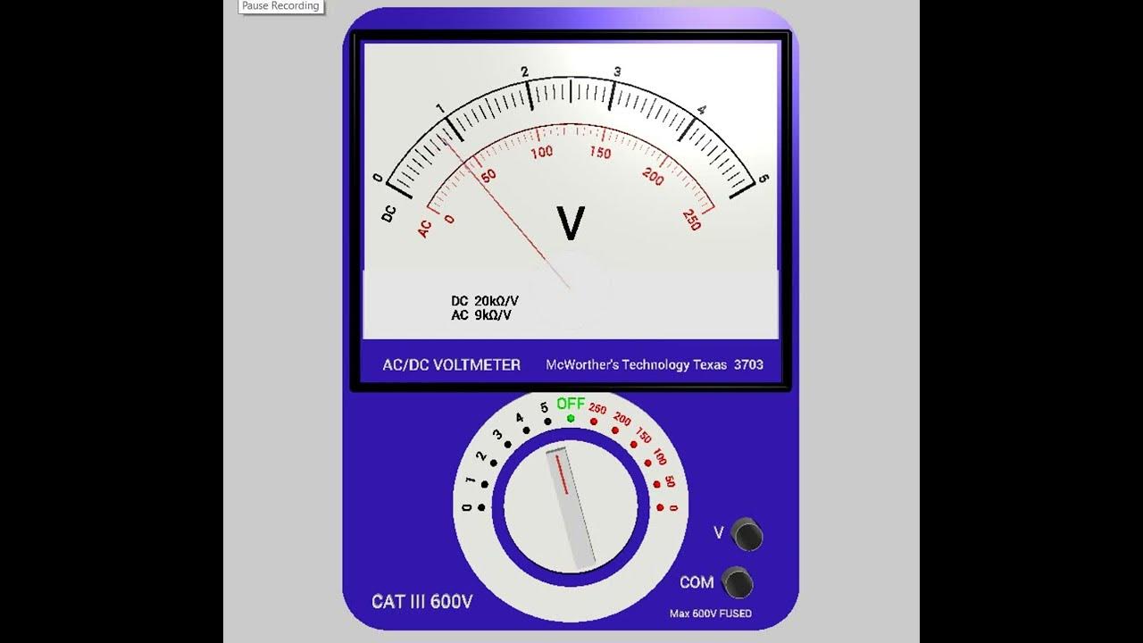 Modeling A Volt Meter In Vpython Youtube