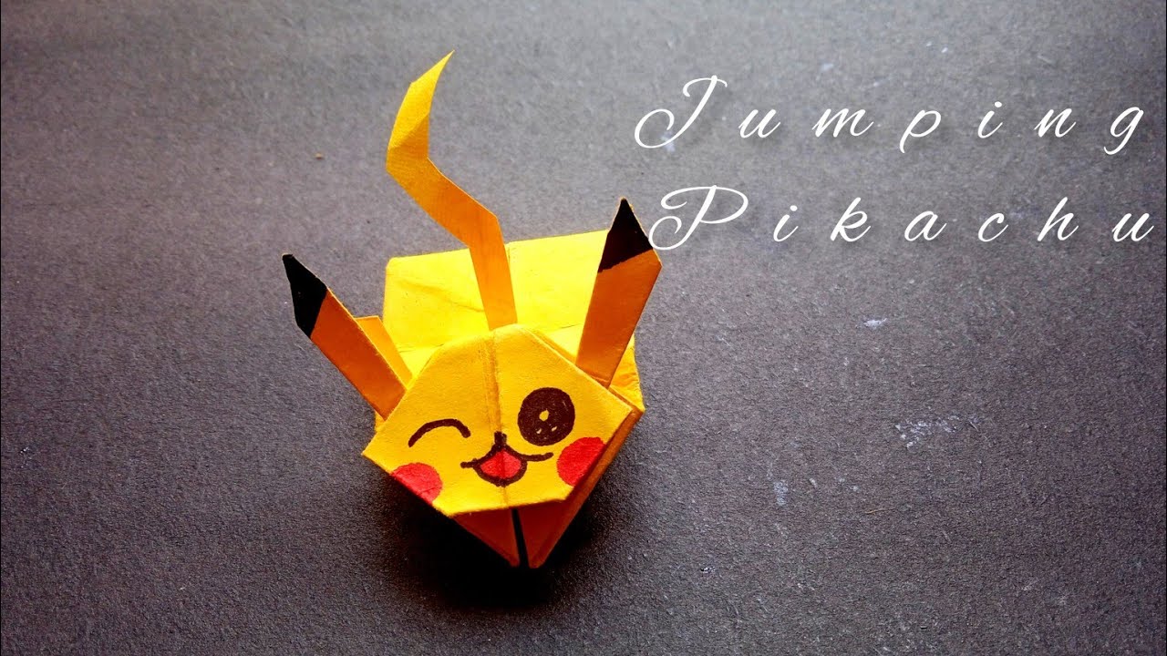 How to make origami jumping Pikachu - YouTube