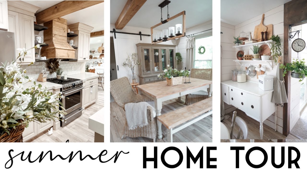 *Cozy* FARMHOUSE HOME TOUR | Summer Cottage Home Tour🏡 - YouTube