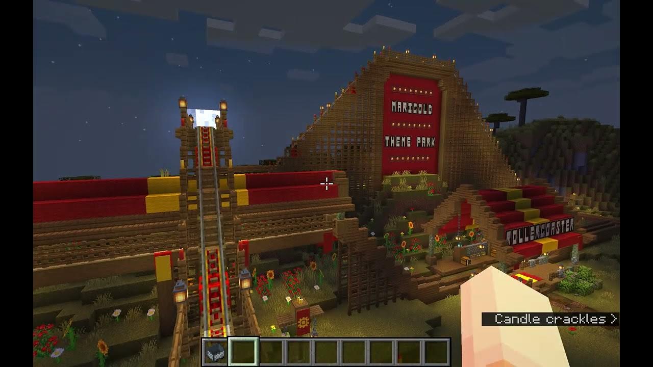 Roller Coaster Ride At Marigold Theme Park [ Minecraft Build ] Youtube