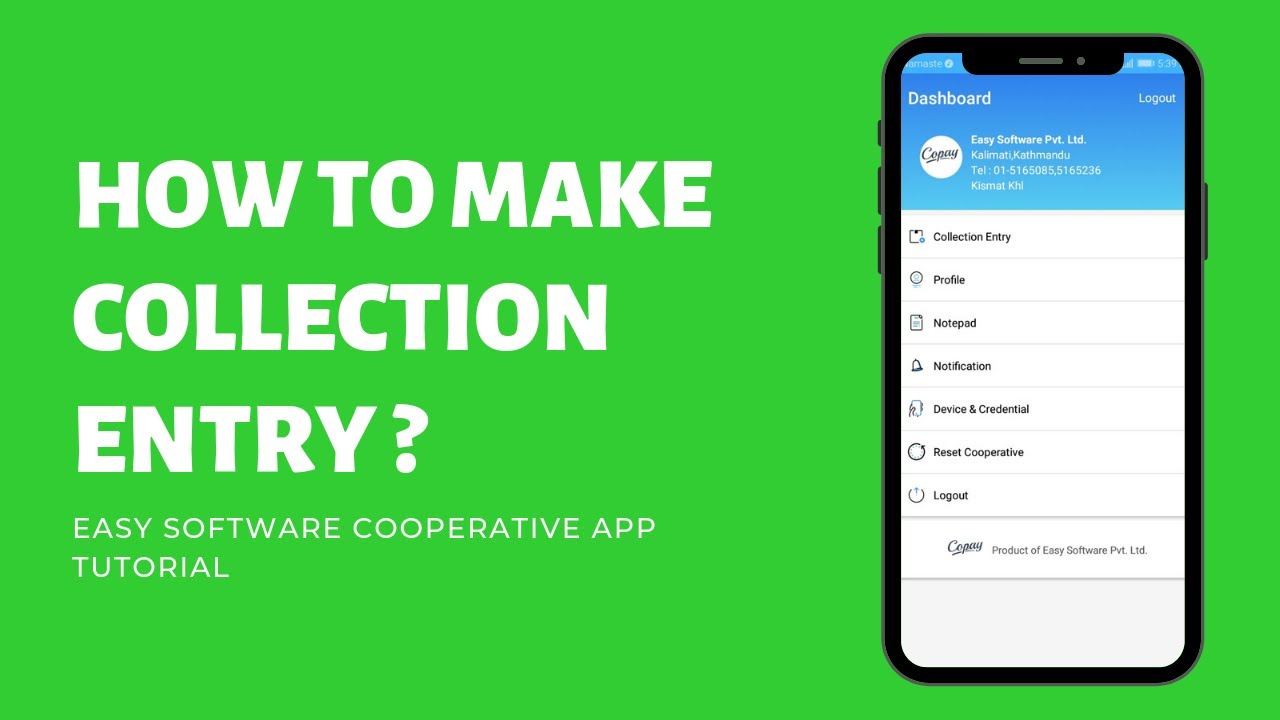 How to make Collection Entry ? (Collector App) | Easy Software ...