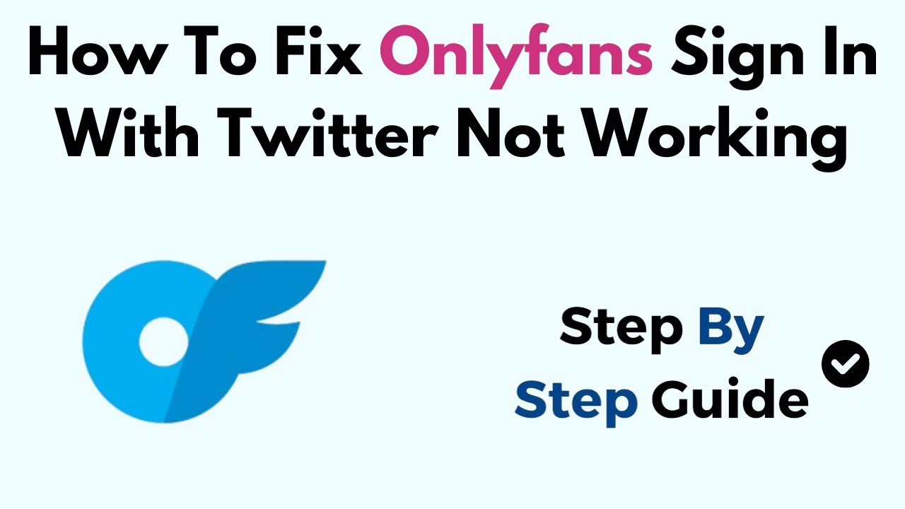 How To Fix Onlyfans Sign In With Twitter Not Working - YouTube