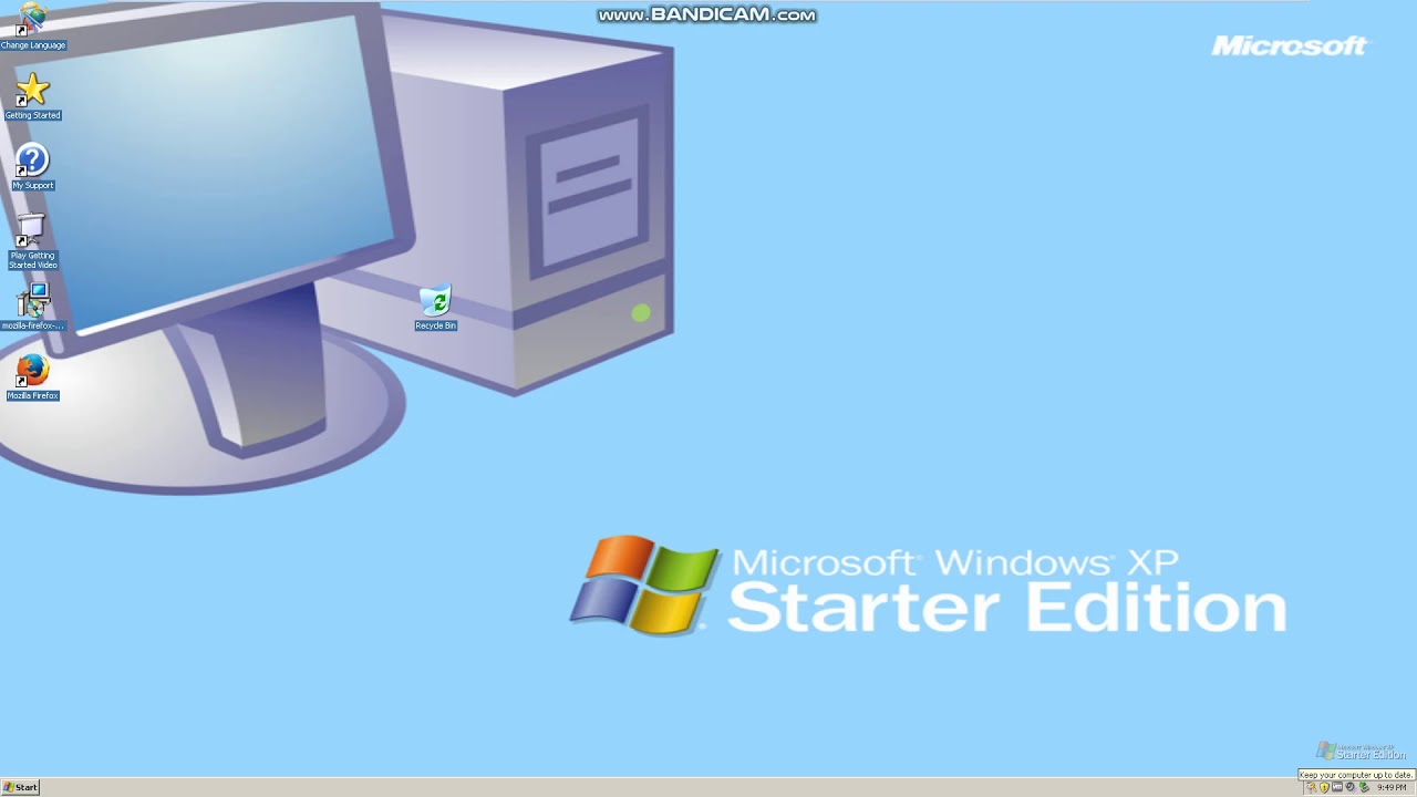 windows xp starter edition en pc virtual grabando escritorio - YouTube