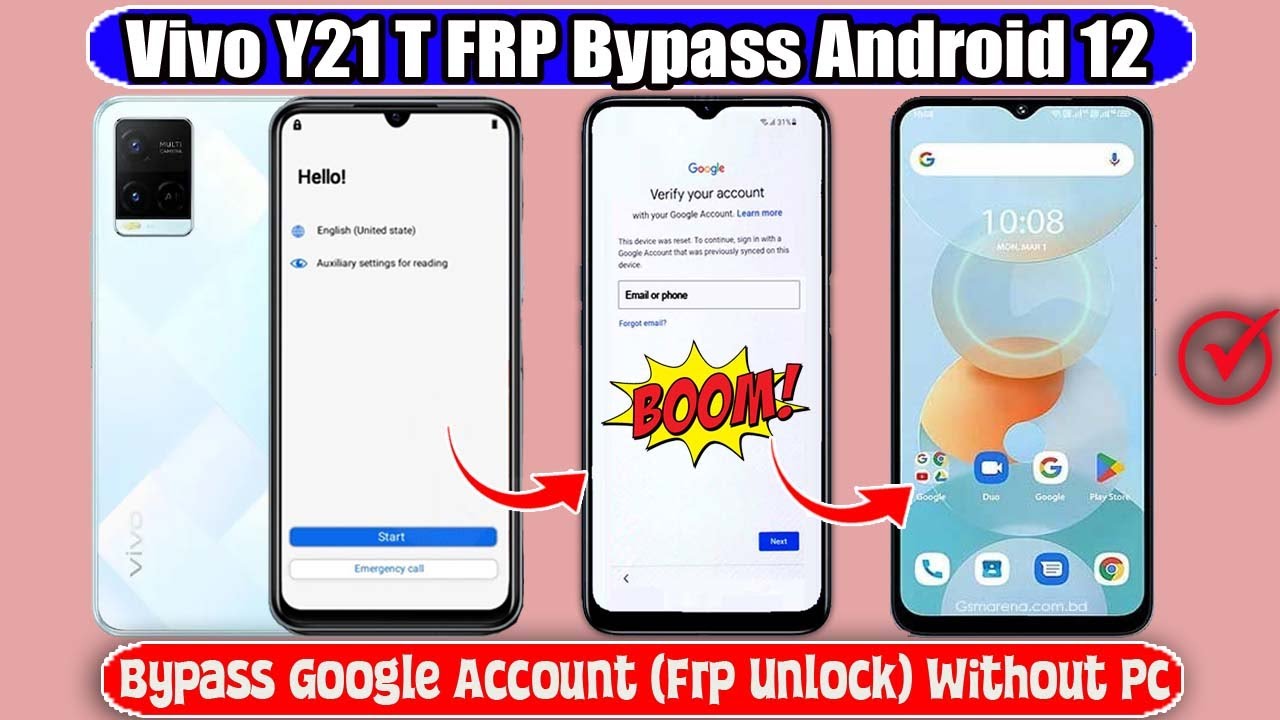 Vivo Y21T Frp Bypass Android 12 New Update 2024 / Vivo Y21T /V2131 ...