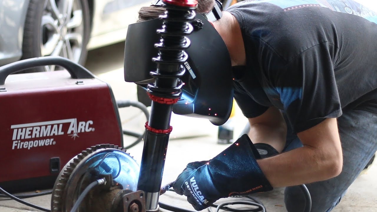 Weld on Coilovers! - 4 Cyl 240z - YouTube