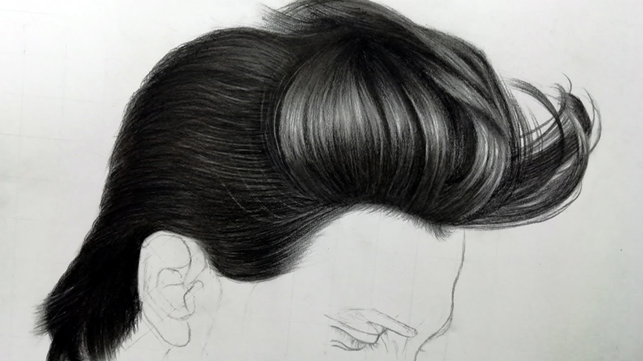 How To Draw Realistic Hair | Step by Step Drawing Tutorial - YouTube