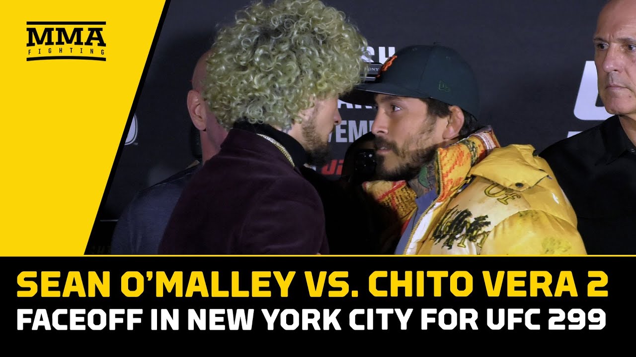 Sean O'Malley, Chito Vera Face Off in NYC | UFC 299 | MMA Fighting ...