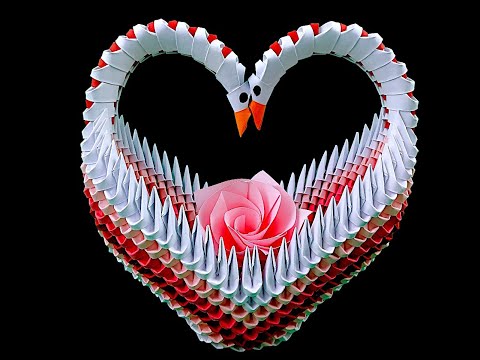 3D Origami Swan Heart Tutorial part 1❤️ | DIY Paper Swan Step by Step