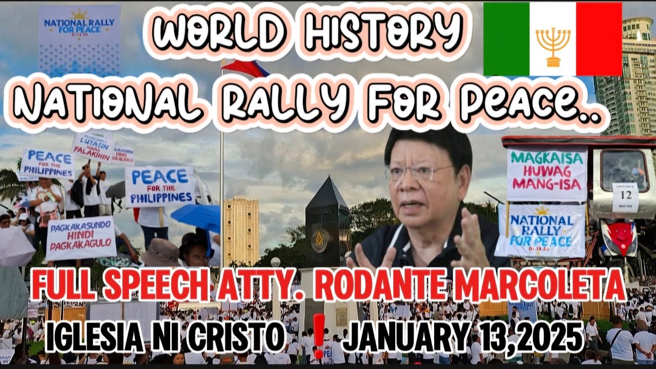 Congrats ️National Rally for Peace ng IGLESIA Ni CRISTO ️Full speech ...