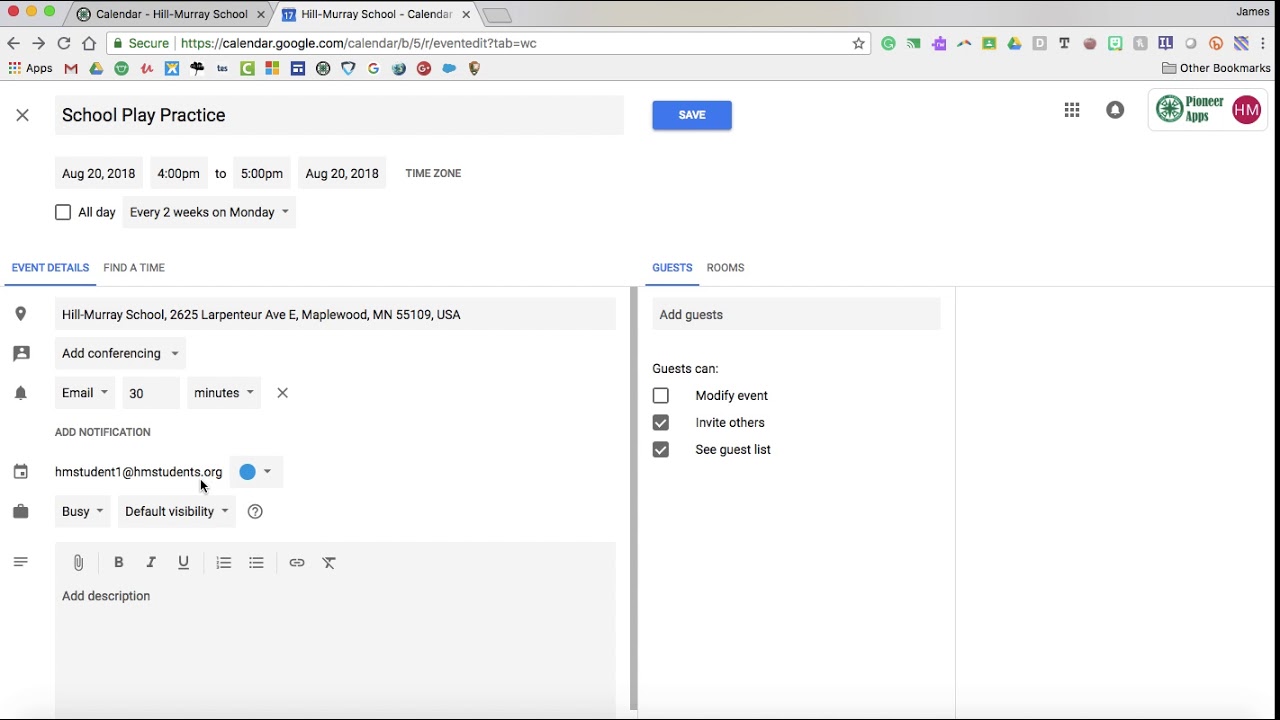 Create Events - YouTube