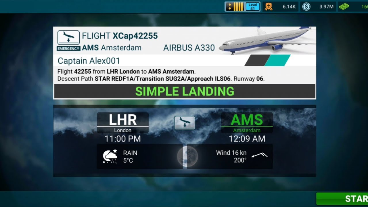 A330 night landing at Amsterdam International Airport [Airline ...