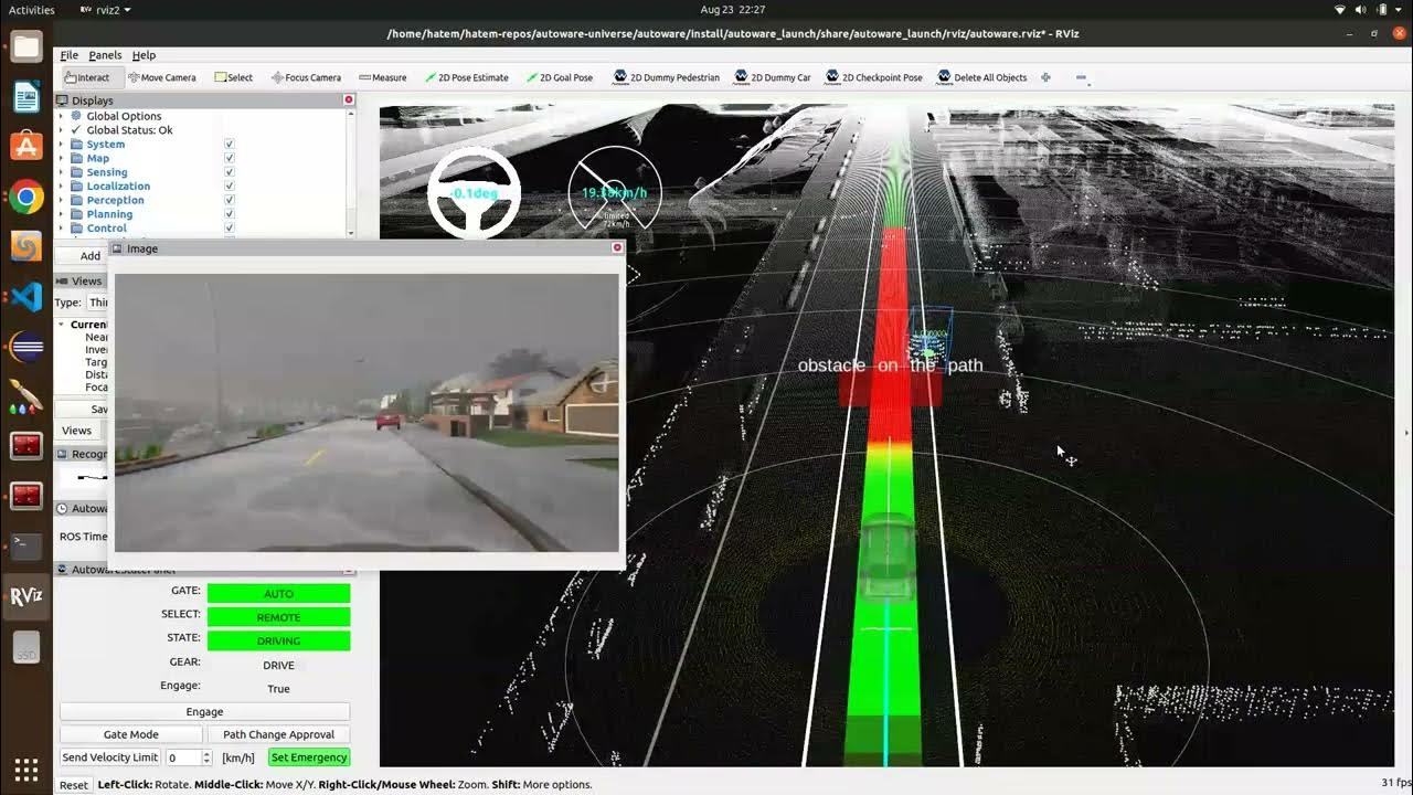 autoware.universe running on CARLA Simulator using op_bridge with random NPCs - YouTube