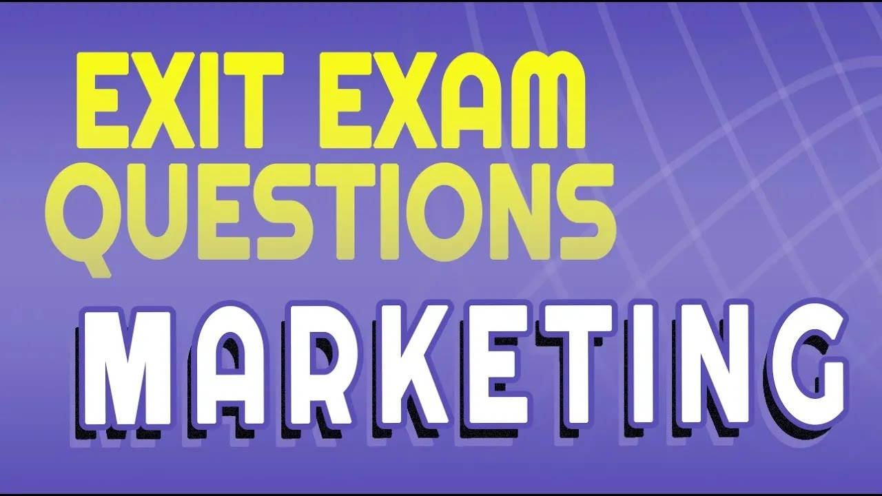 Exit Exam Question For Marketing Management Department || 2016 ...
