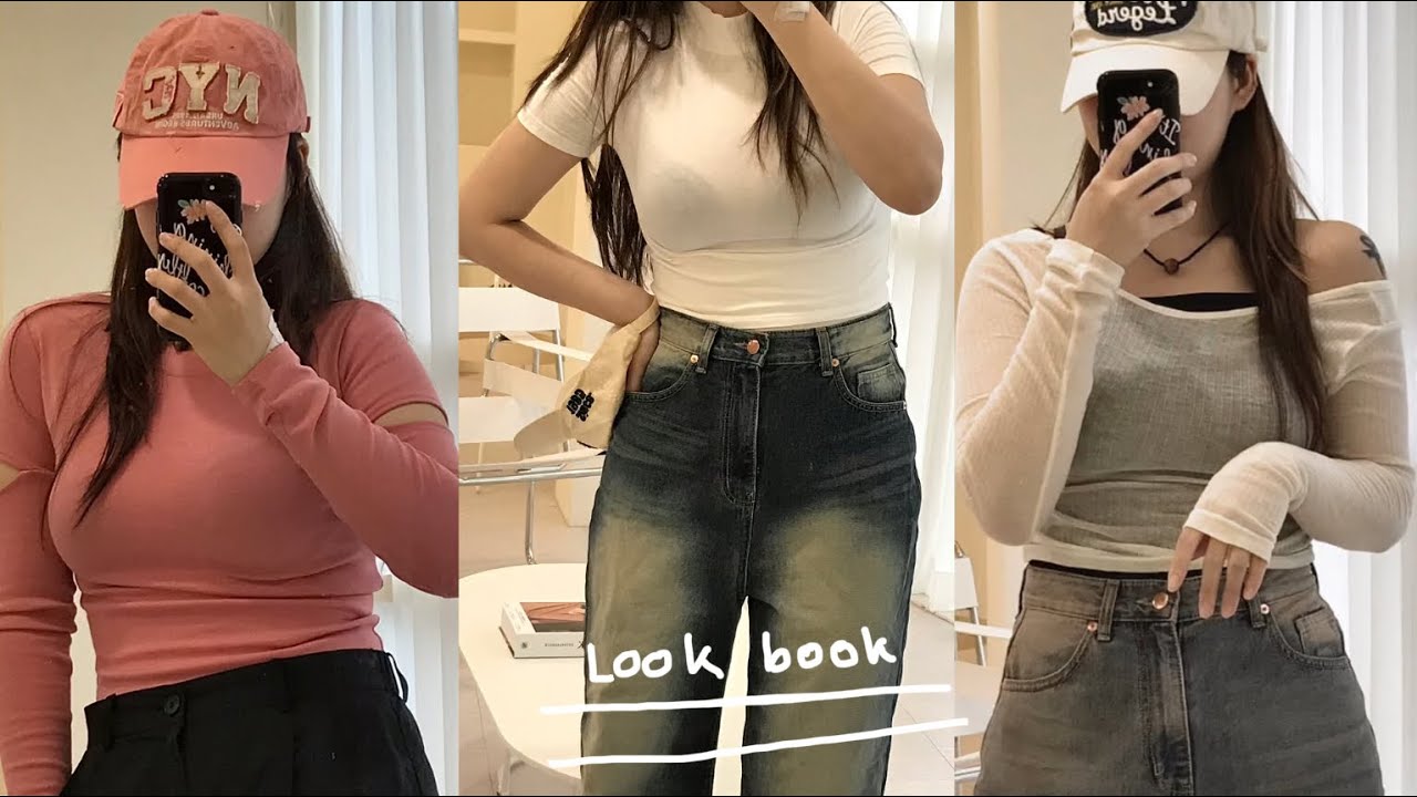 66사이즈 룩북]162cm 66kg 개강룩북 / 가을 데일리 룩북 / 통통녀 코디 / 청바지 코디 - YouTube