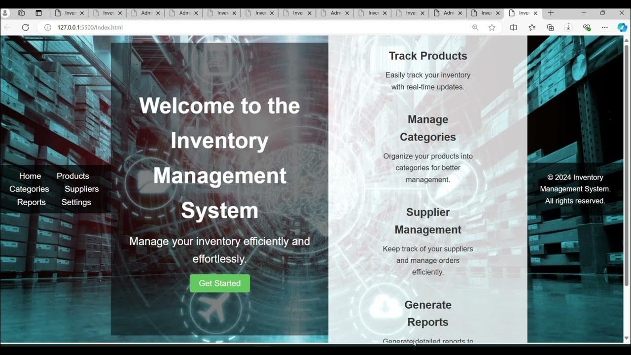 Inventory management System web application. - YouTube