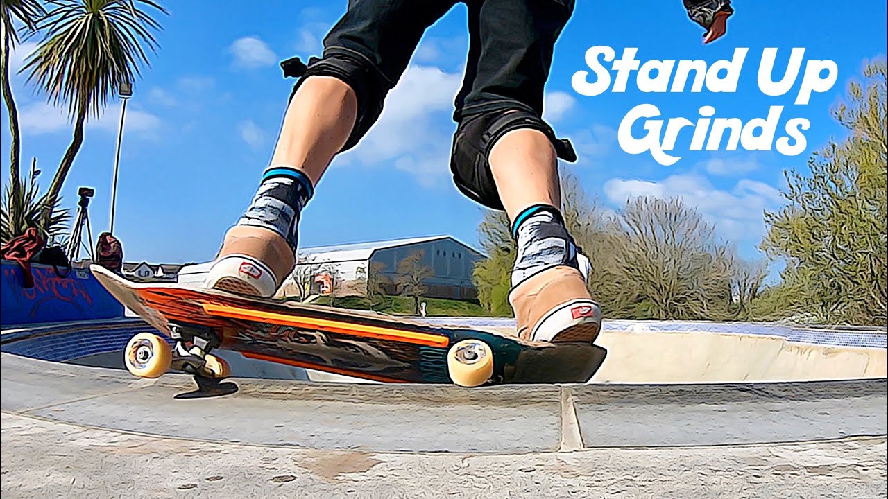 Learn To 50/50 Grind On Curved Pool Coping On A Skateboard - YouTube