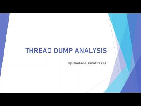 Thread Dump Analysis - By RadhaKrishna Prasad - YouTube