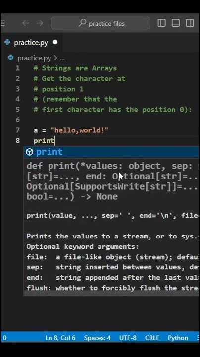 Strings Are Arrays Python Code Coding Learnpython Pythonforbeginners Youtube