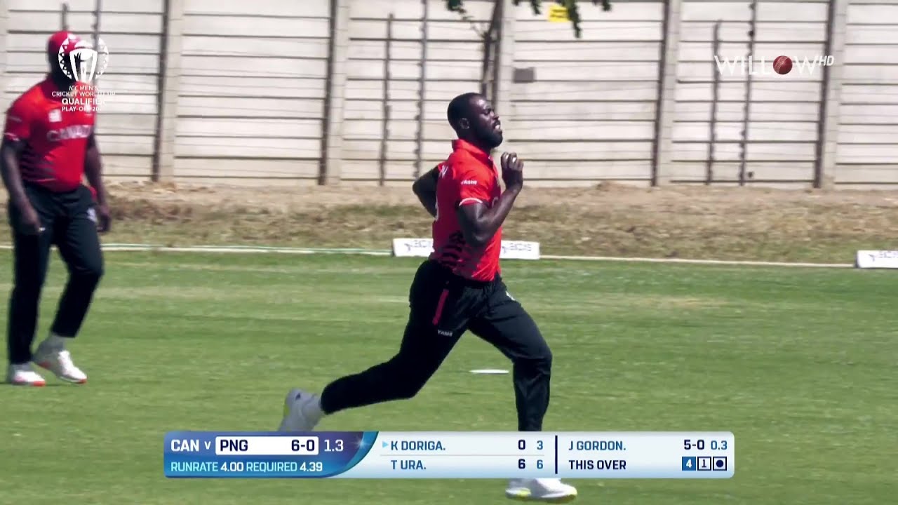 Jeremy Gordon 6 wickets vs Papua New Guinea| 15th Match - CAN vs PNG ...