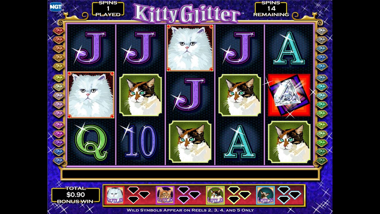 Kitty Glitter Slots at Kerching Casino - YouTube