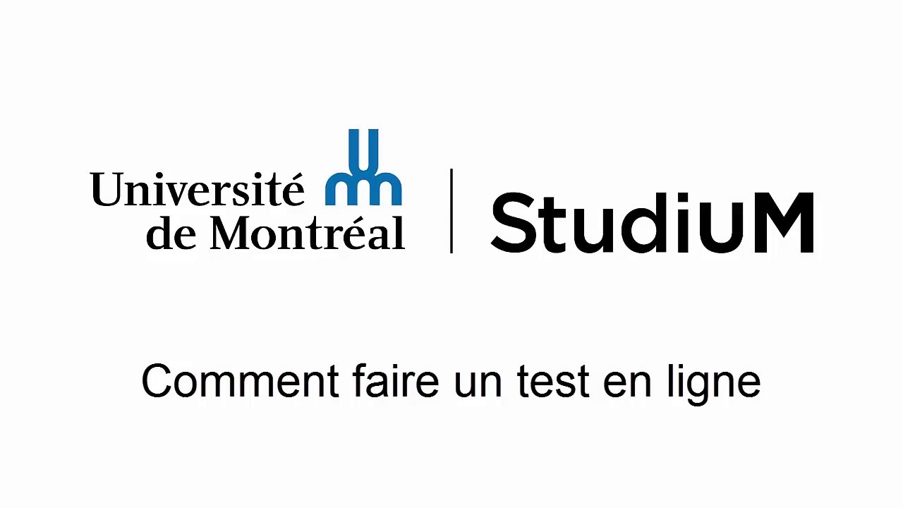 StudiUM UdeM - Faire un test en ligne - YouTube