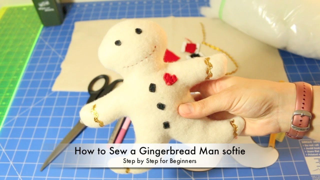How To Make A Gingerbread Man Softie YouTube How To Make A Gingerbread Man Softie YouTube